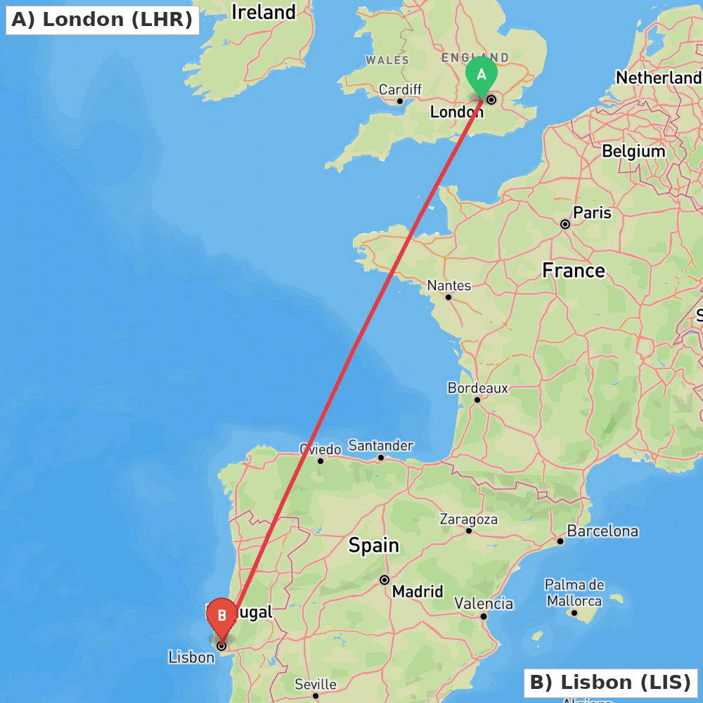 London to Lisbon Flights (LHR-LIS) - AirportRoutes